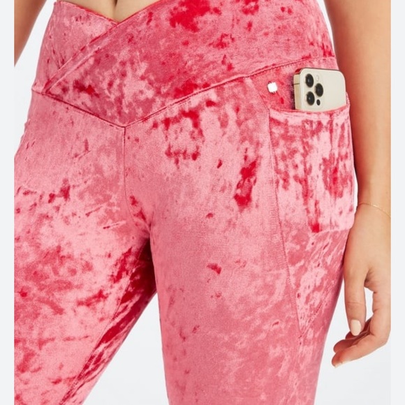 Fabletics | Pants & Jumpsuits | Fabletics Pink And Red Tiedye Leggings ...